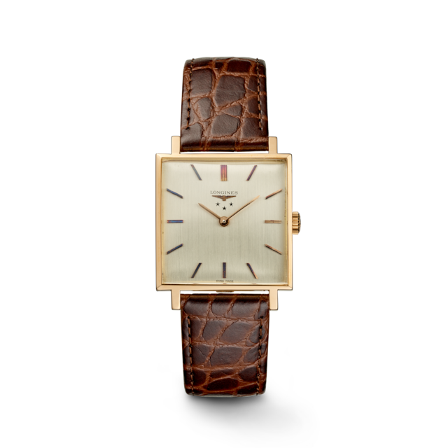 SQUARE-SHAPED WATCH IN 18CT ROSE GOLD (1964) | LONGINES AU