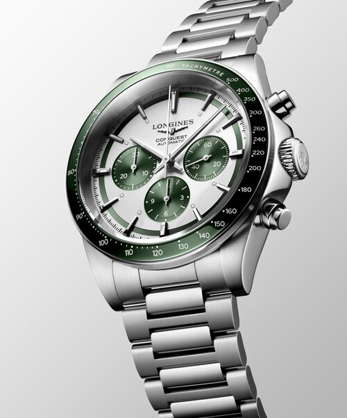 CONQUEST CHRONOGRAPH Automatic, Stainless Steel And Ceramic Bezel ...
