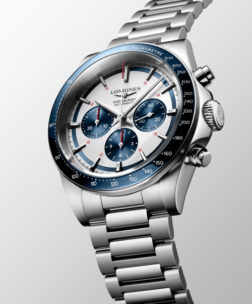 Conquest Chronograph Montre Automatique l38354986 42 mm Silver matt ...