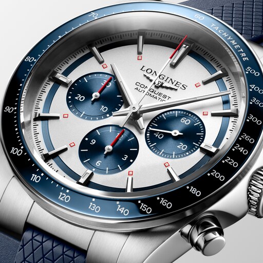 CONQUEST CHRONOGRAPH Automatic, Stainless Steel And Ceramic Bezel ...