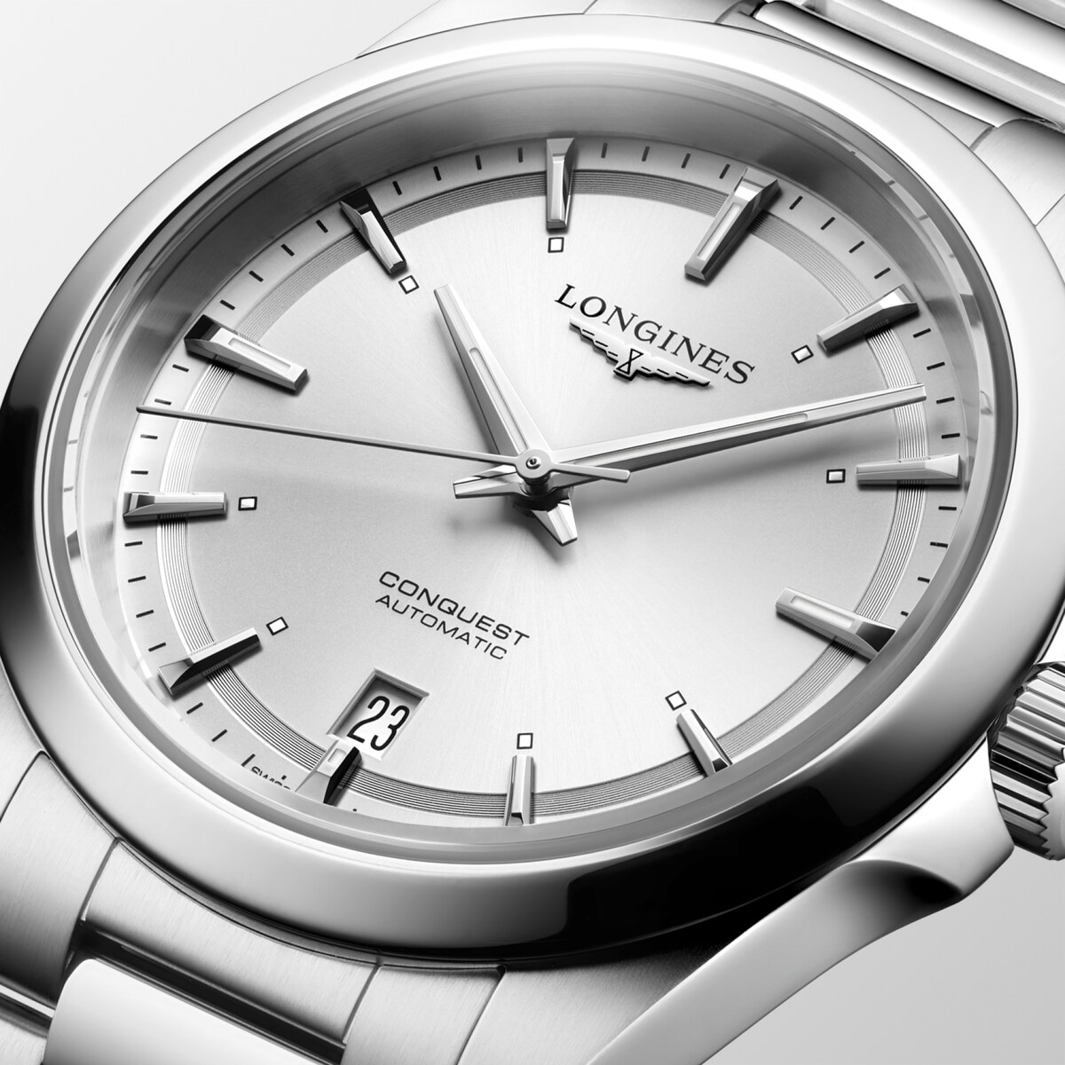 Conquest Automatic watch 38mm Sunray silver, L37204726 | Longines US