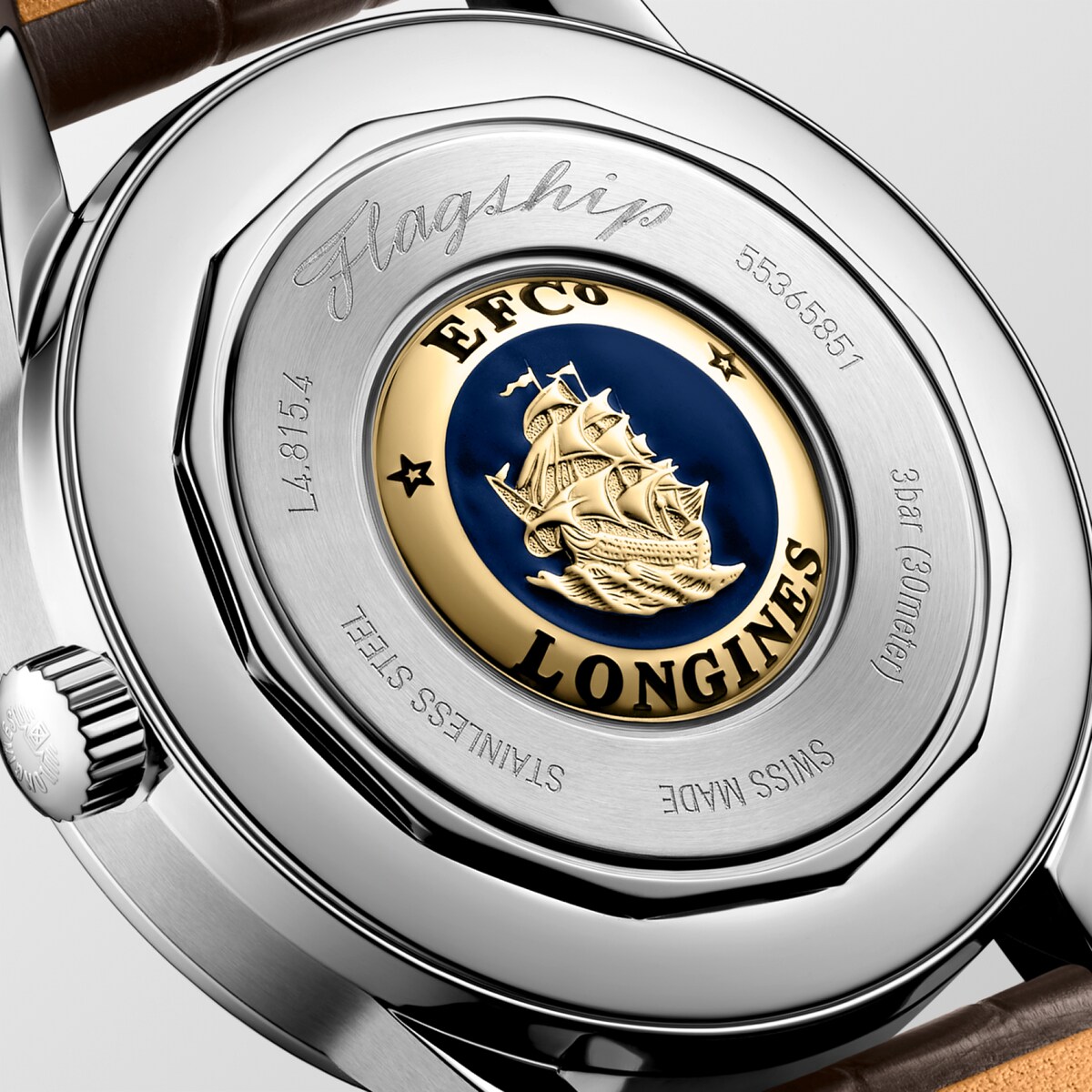 FLAGSHIP HERITAGE MOONPHASE Automatique, Acier, Montre Opalin Ivoire ...