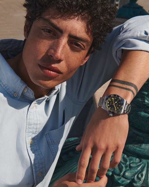 HYDROCONQUEST GMT Automatic, Stainless Steel And Ceramic Bezel, Sunray ...