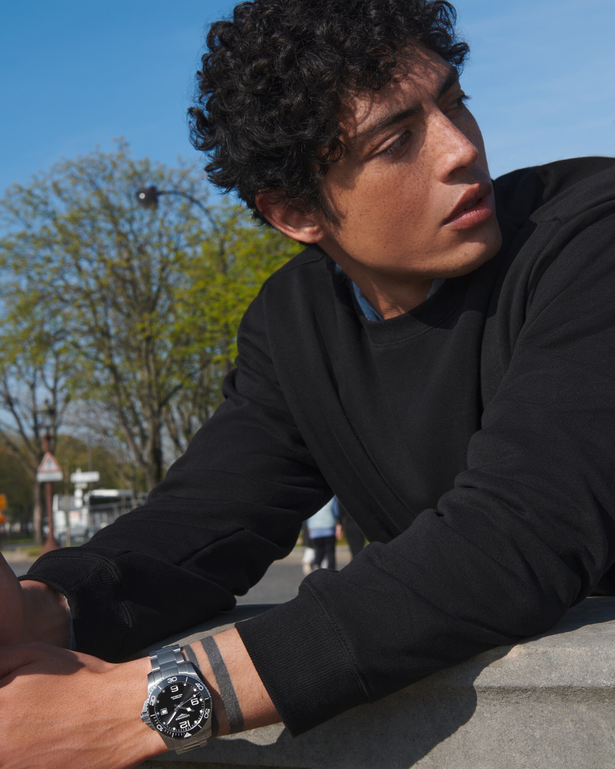 HYDROCONQUEST Automatic, Stainless Steel And Ceramic Bezel, Sunray ...