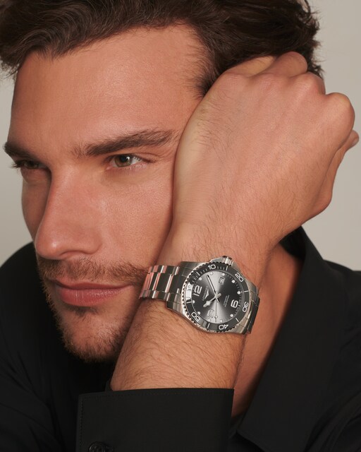 Hydroconquest Automatic watch 41mm, Sunray grey L37814766 | Longines AU