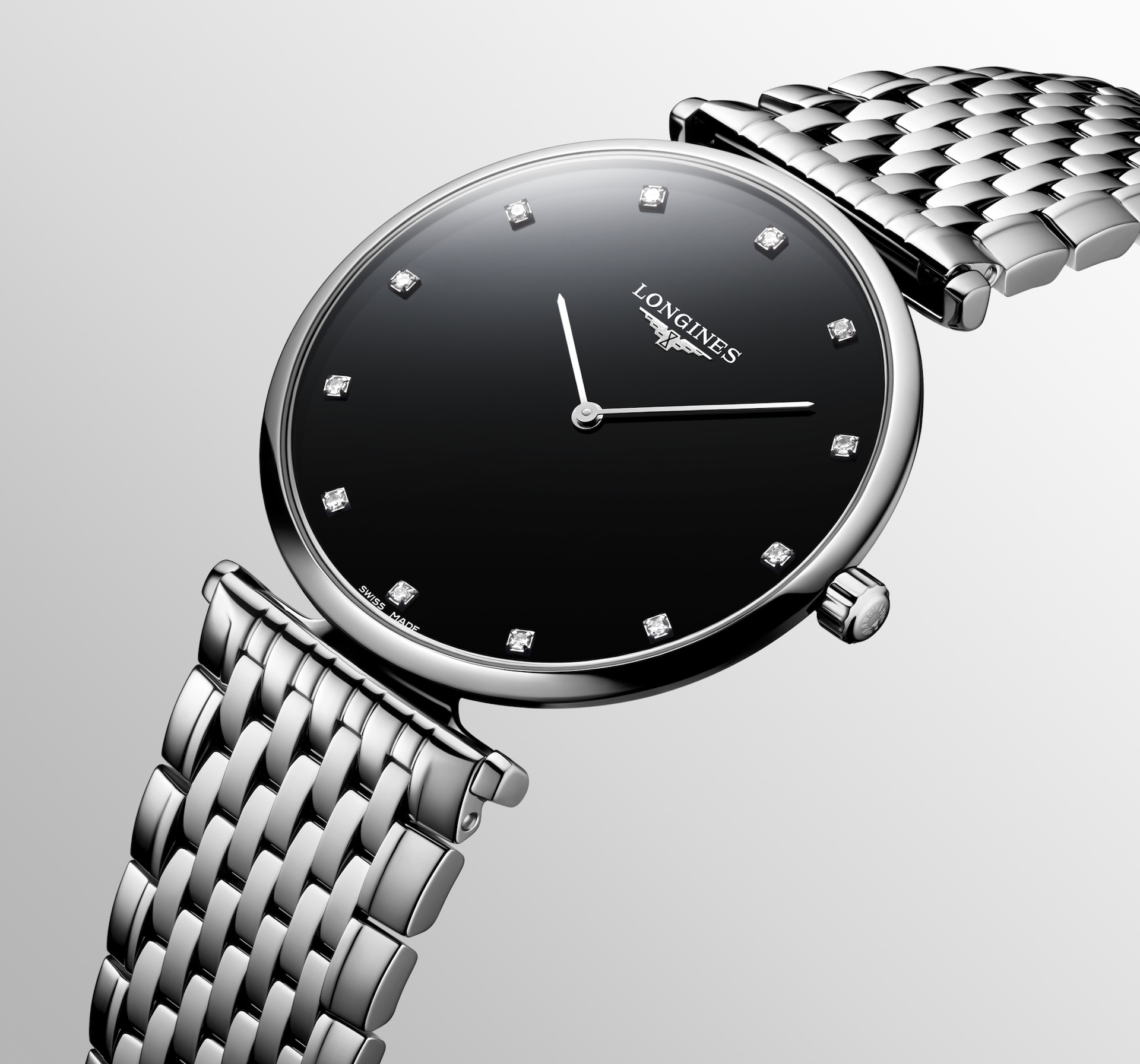 LA GRANDE CLASSIQUE DE LONGINES | Ø 38.00 mm, Black Lacquered Polished ...