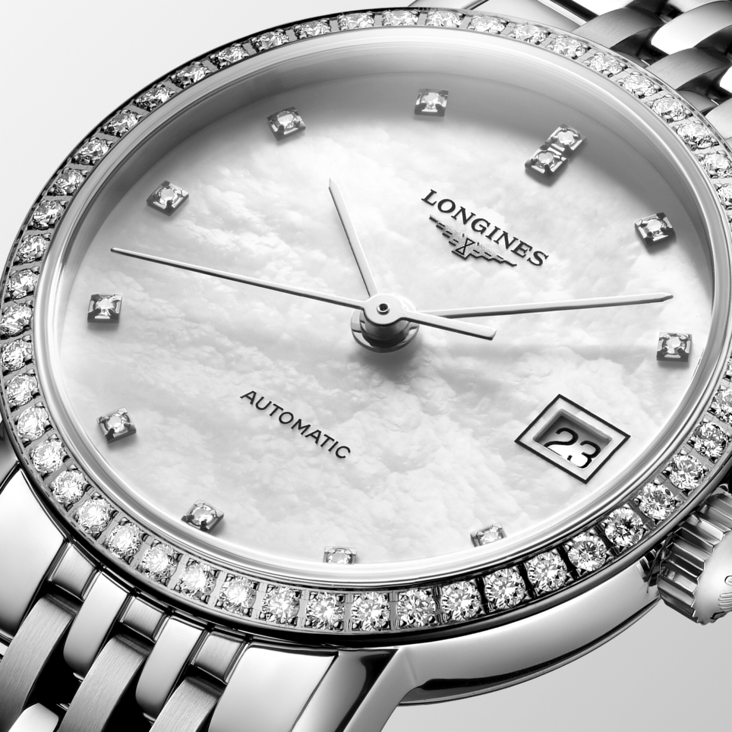LONGINES ELEGANT COLLECTION | Ø 25.50 mm, White Mother-of-pearl | L4 ...