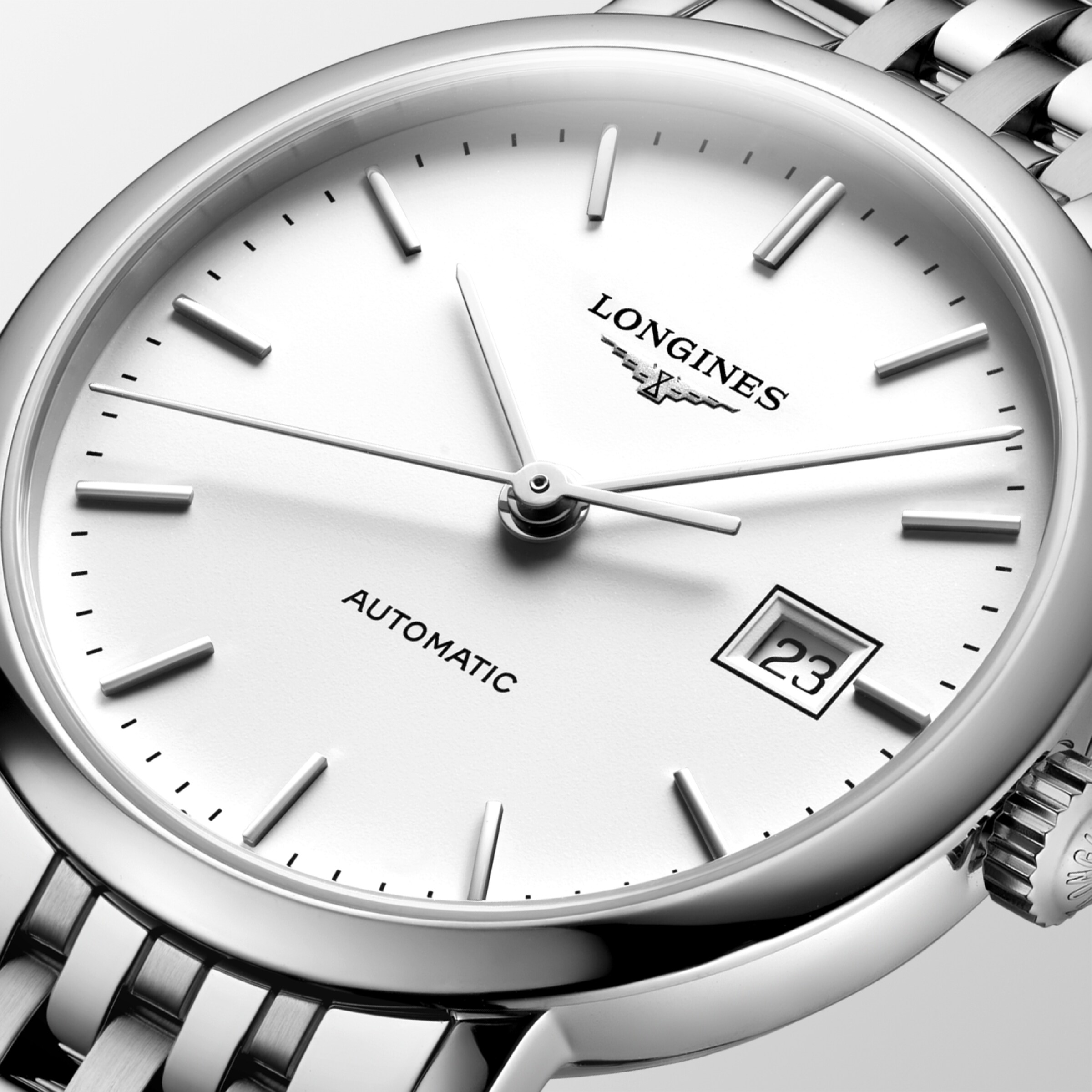 LONGINES ELEGANT COLLECTION | Ø 29.00 mm, White Matt | L4.310.4.19.6 ...