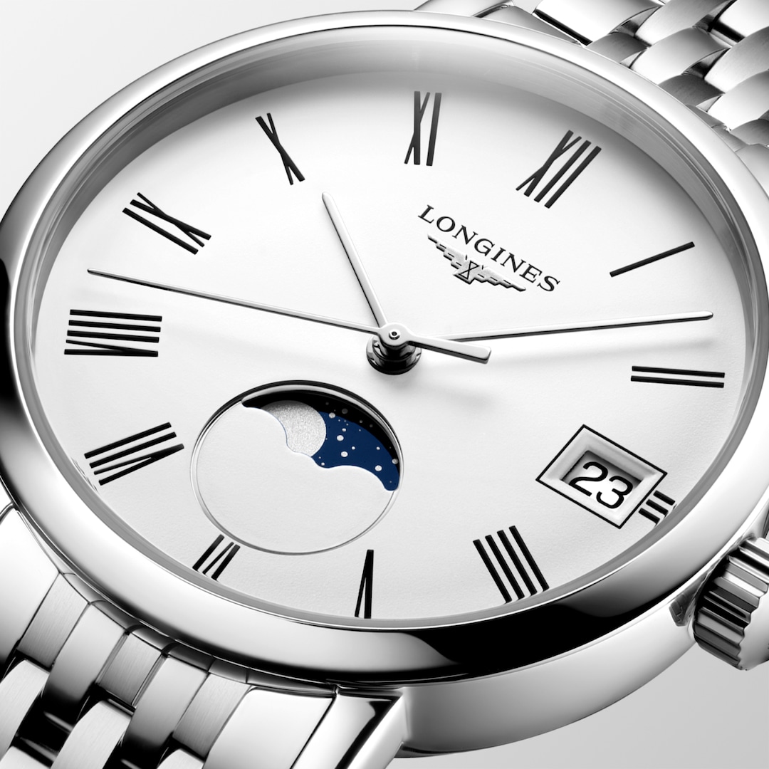 LONGINES ELEGANT COLLECTION MOONPHASE | Ø 30.00 mm, White Matt | L4.330 ...