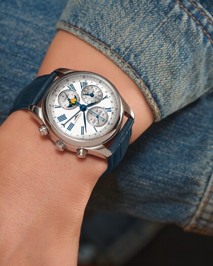 LONGINES MASTER COLLECTION CHRONO MOONPHASE Automatic, Stainless Steel ...
