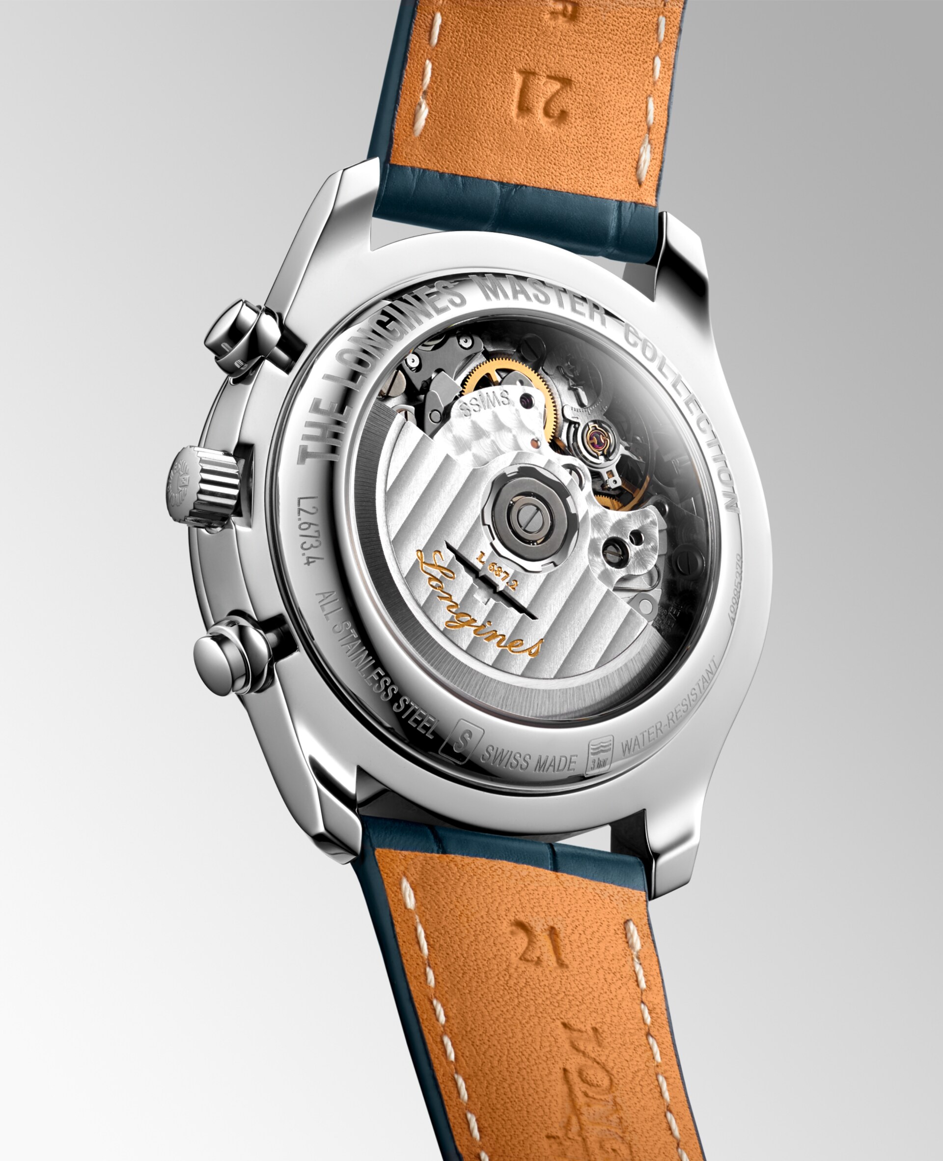 Longines Master Collection Chrono Moonphase อัตโนมัติ สแตนเลสสตีล สี