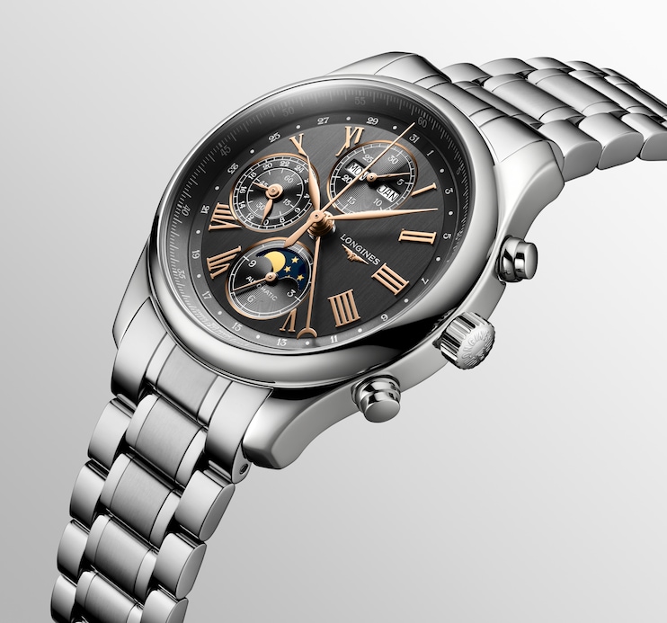 Longines Master Collection Chrono Moonphase อัตโนมัติ สแตนเลสสตีล แอ
