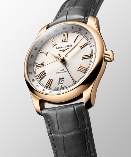 LONGINES MASTER COLLECTION GMT Automatic, Rose Gold 18 Carats, Opaline ...