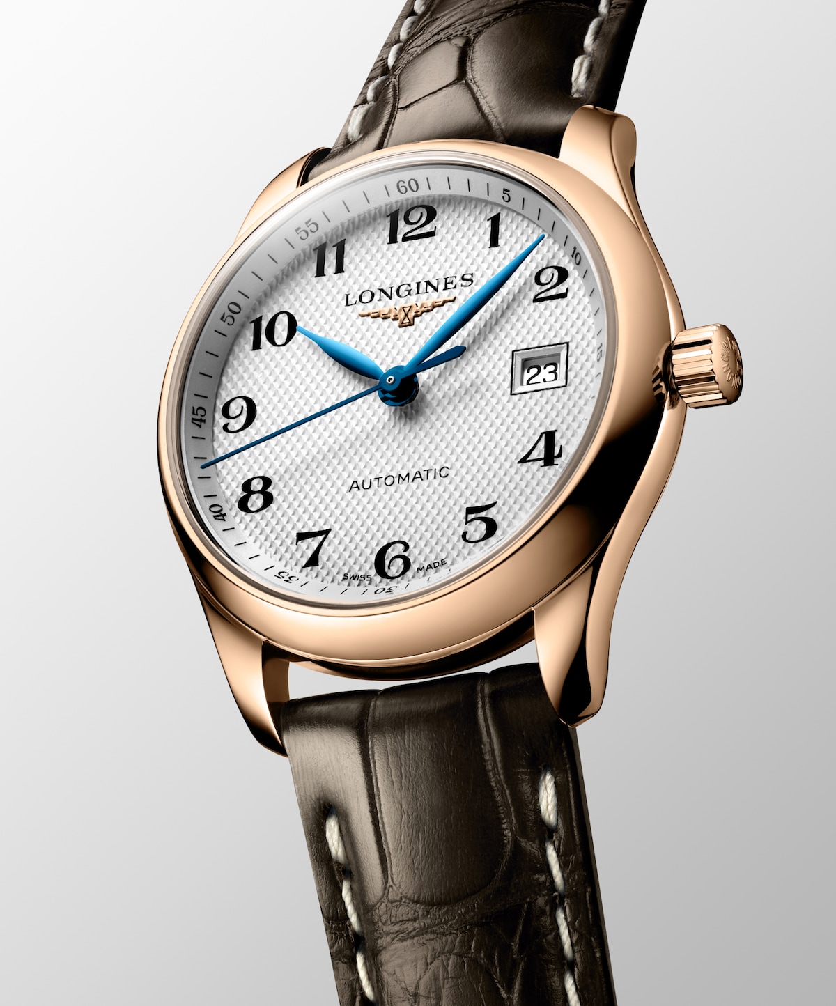 LONGINES MASTER COLLECTION Automatic, Rose Gold 18 Carats, Silver ...