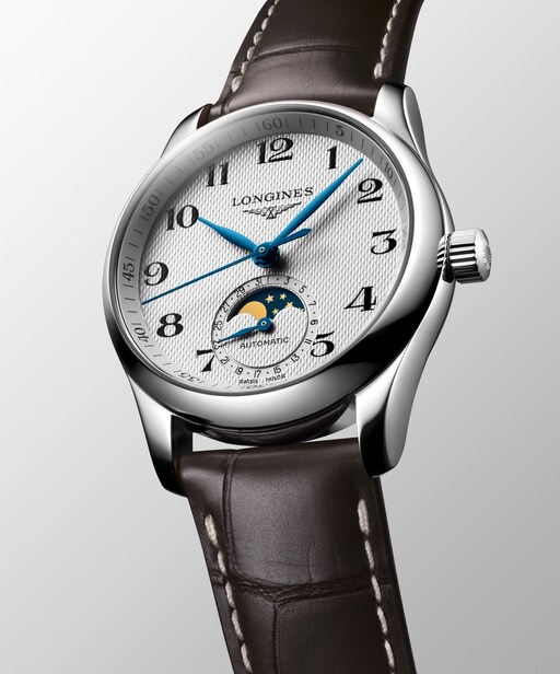 LONGINES MASTER COLLECTION MOONPHASE | Ø 34.00 mm, Silver "barleycorn ...