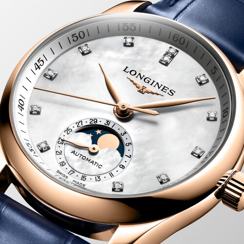 LONGINES MASTER COLLECTION MOONPHASE | Ø 34.00 mm, White Mother-of ...