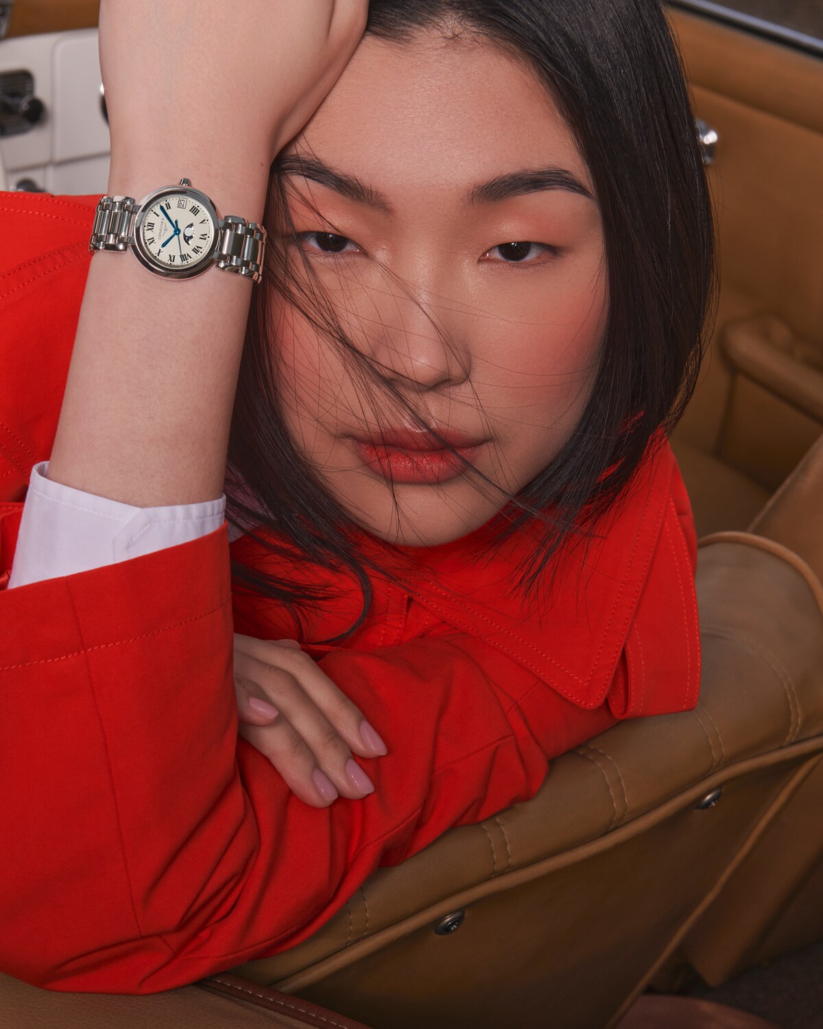 Longines Primaluna Moonphase Quartz watch 30.5mm, Silver L81154716 ...