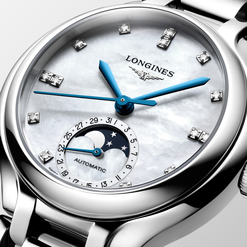 LONGINES PRIMALUNA MOONPHASE | Ø 34.00 mm, Weißes Perlmutt | L8.126.4 ...