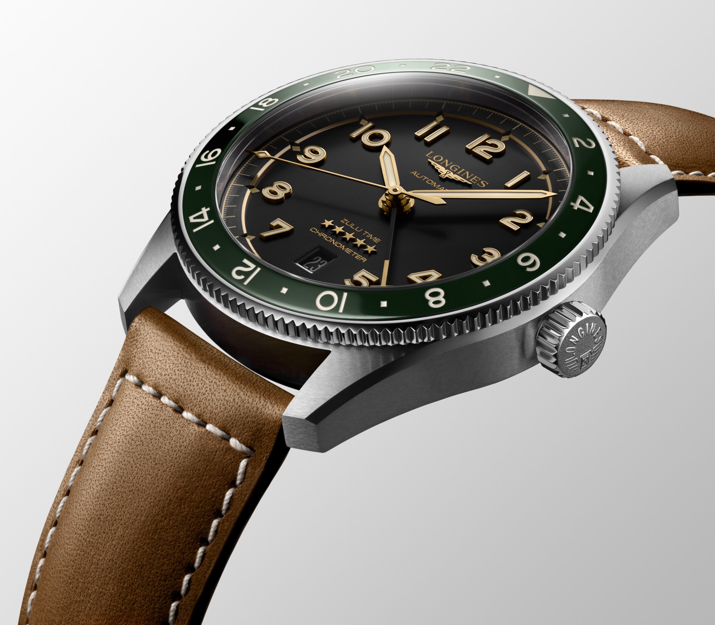 LONGINES SPIRIT ZULU TIME | Ø 42.00 mm, Anthracite | L3.812.4.63.2 ...