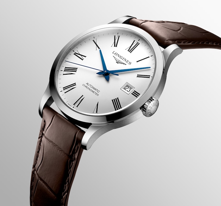 Record Automatic watch 40mm, White matt L28214112 | Longines AU