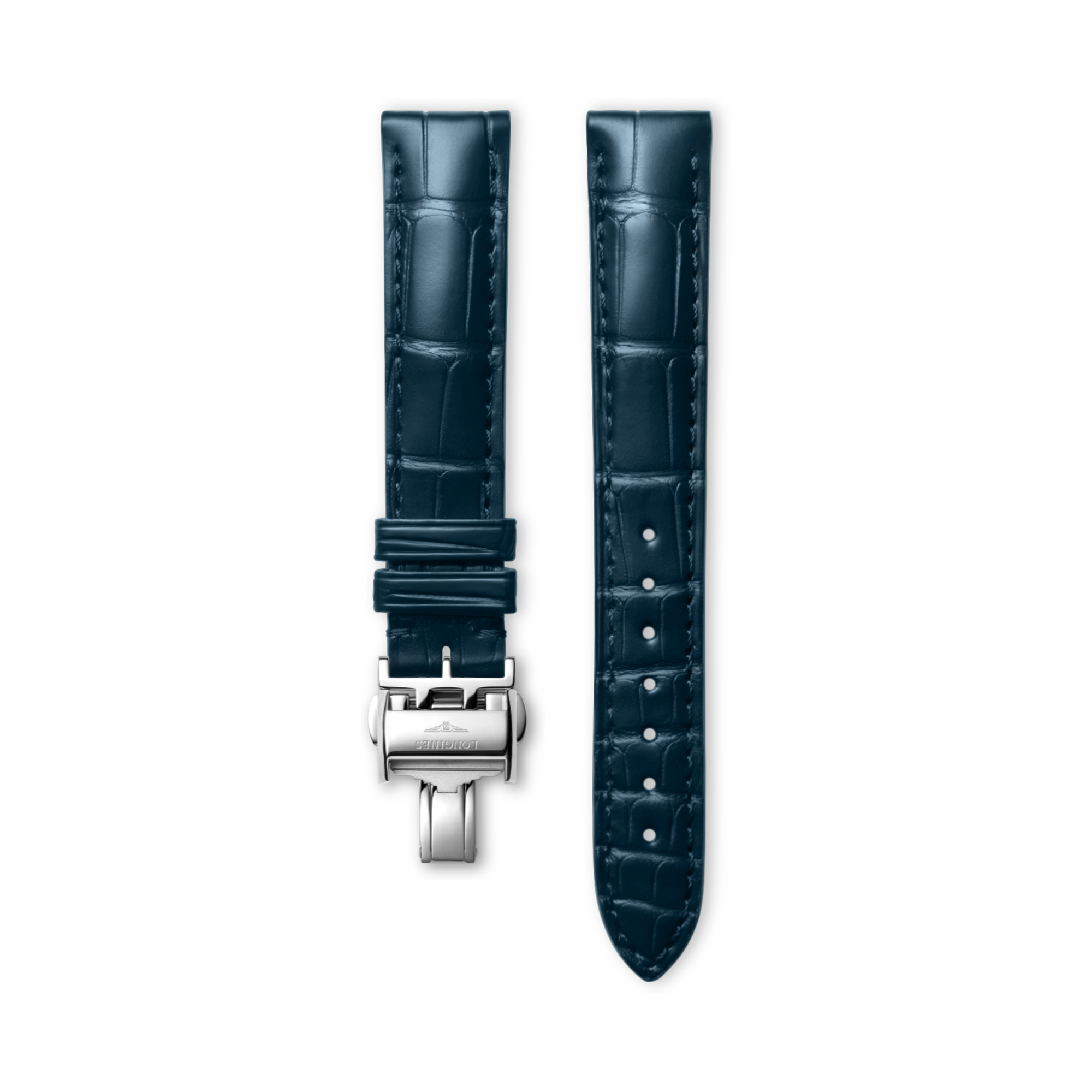Matt Blue Alligator Strap 15mm | CL682154079 | RECORD | LONGINES US