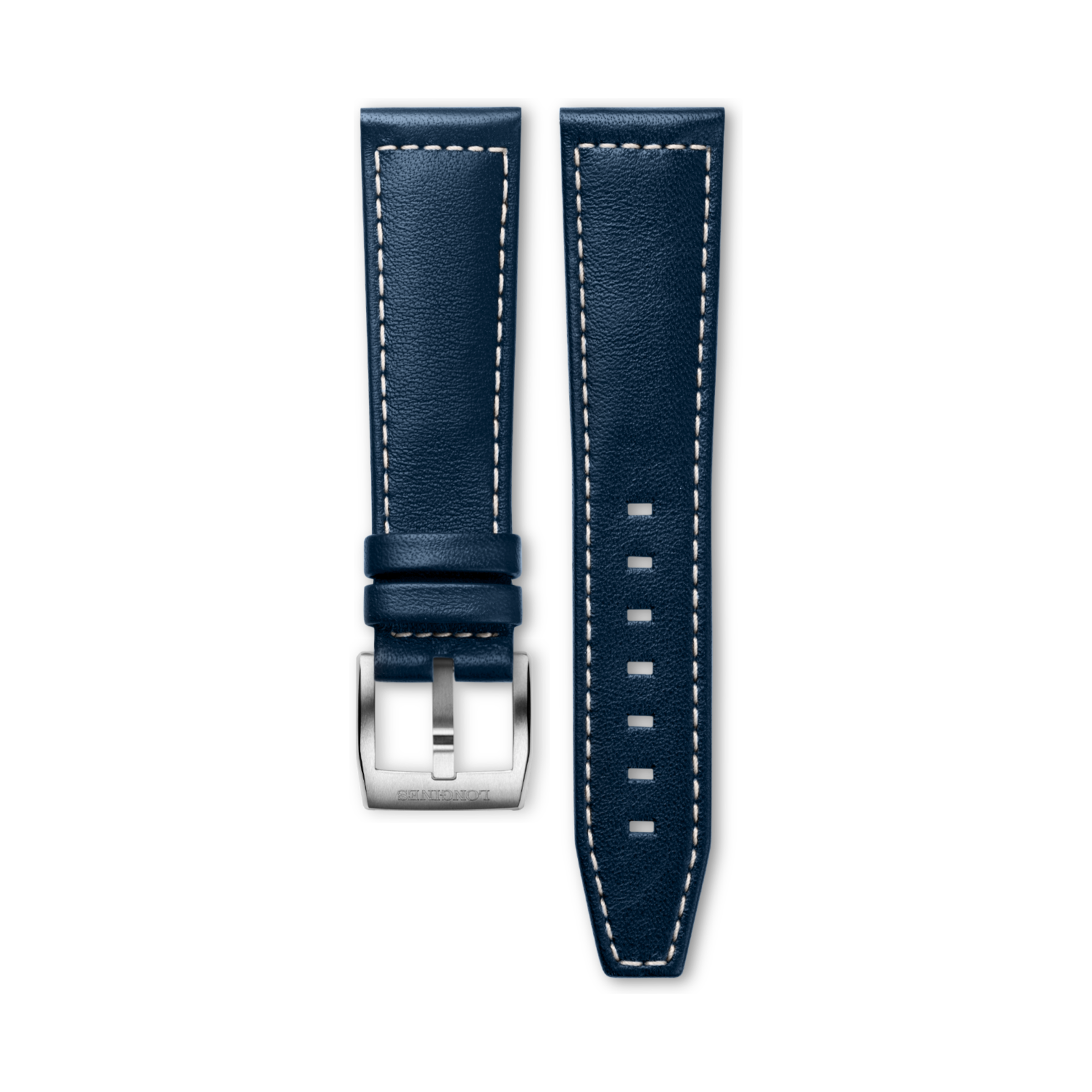 Semi Matt Blue Calf Leather Strap L682159677, Spirit | Longines® US