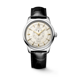 CONQUEST HERITAGE CENTRAL POWER RESERVE Automatik, Edelstahl, Elfenbein Zifferblatt Mit Armband ...