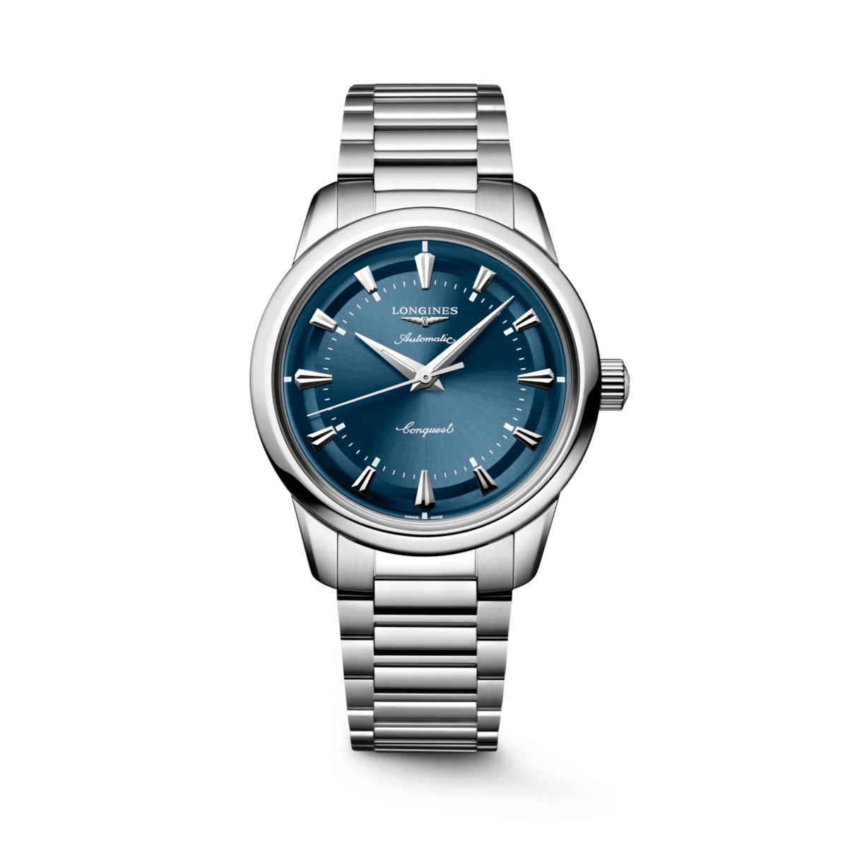 CONQUEST HERITAGE Automatic, Stainless Steel, Blue Lacquered Polished ...