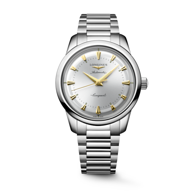 CONQUEST HERITAGE 오토매틱, 스테인리스 스틸, 실버 다이얼과, 브레이슬릿 | LONGINES KR