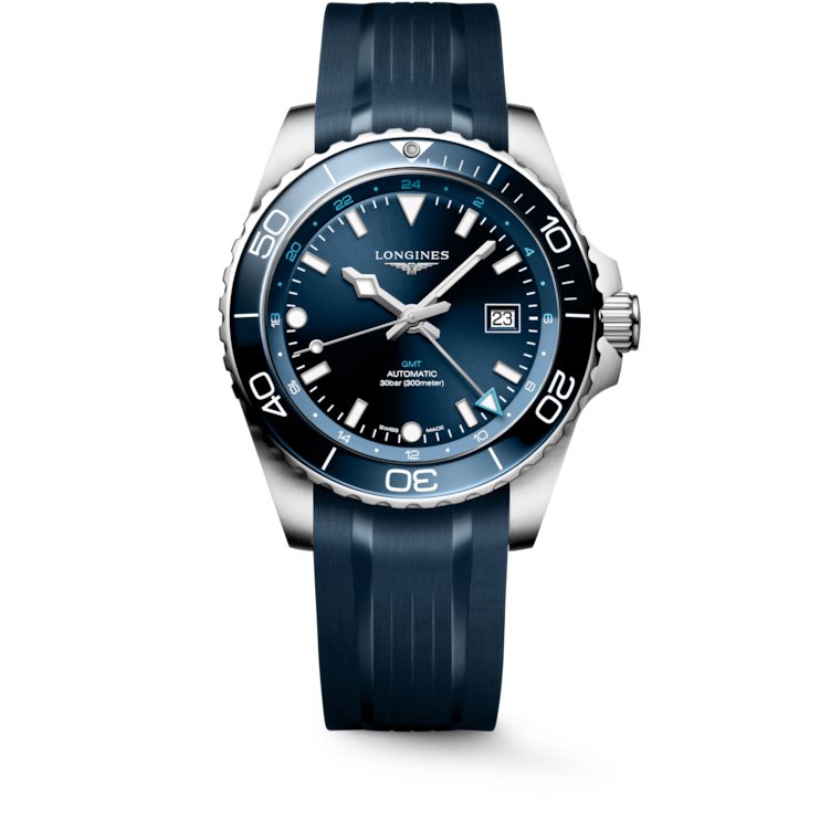 HYDROCONQUEST GMT | Ø 43.00 mm, Sunray Blue | L3.890.4.96.9 | LONGINES GB