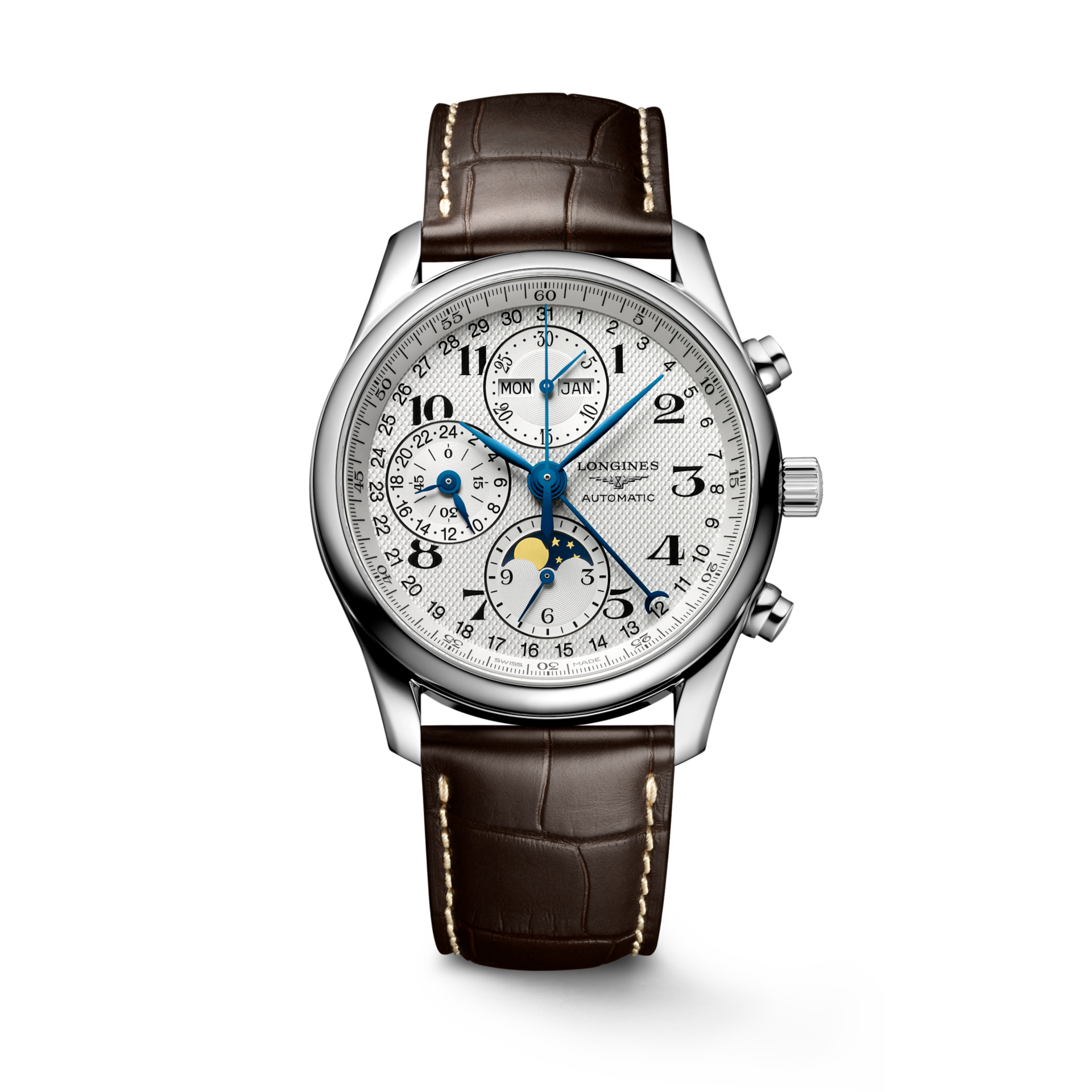 LONGINES MASTER COLLECTION CHRONO MOONPHASE Automatic, Stainless Steel ...