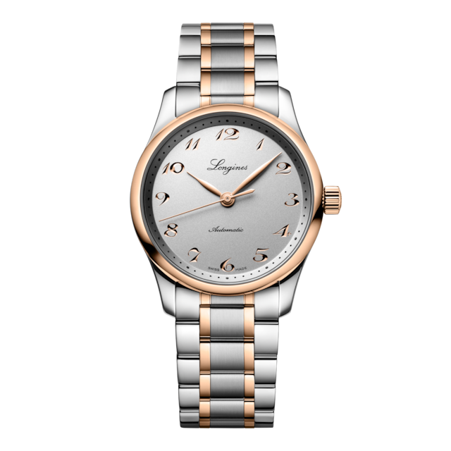 Longines Master Collection 오토매틱 스테인리스 스틸 및 18k 핑크 골드 캡 200 실버 다이얼과
