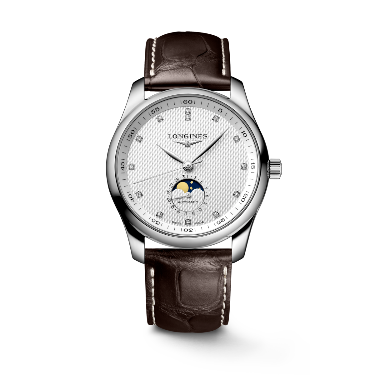 LONGINES MASTER COLLECTION MOONPHASE | Ø 40.00 mm, Silver "barleycorn ...