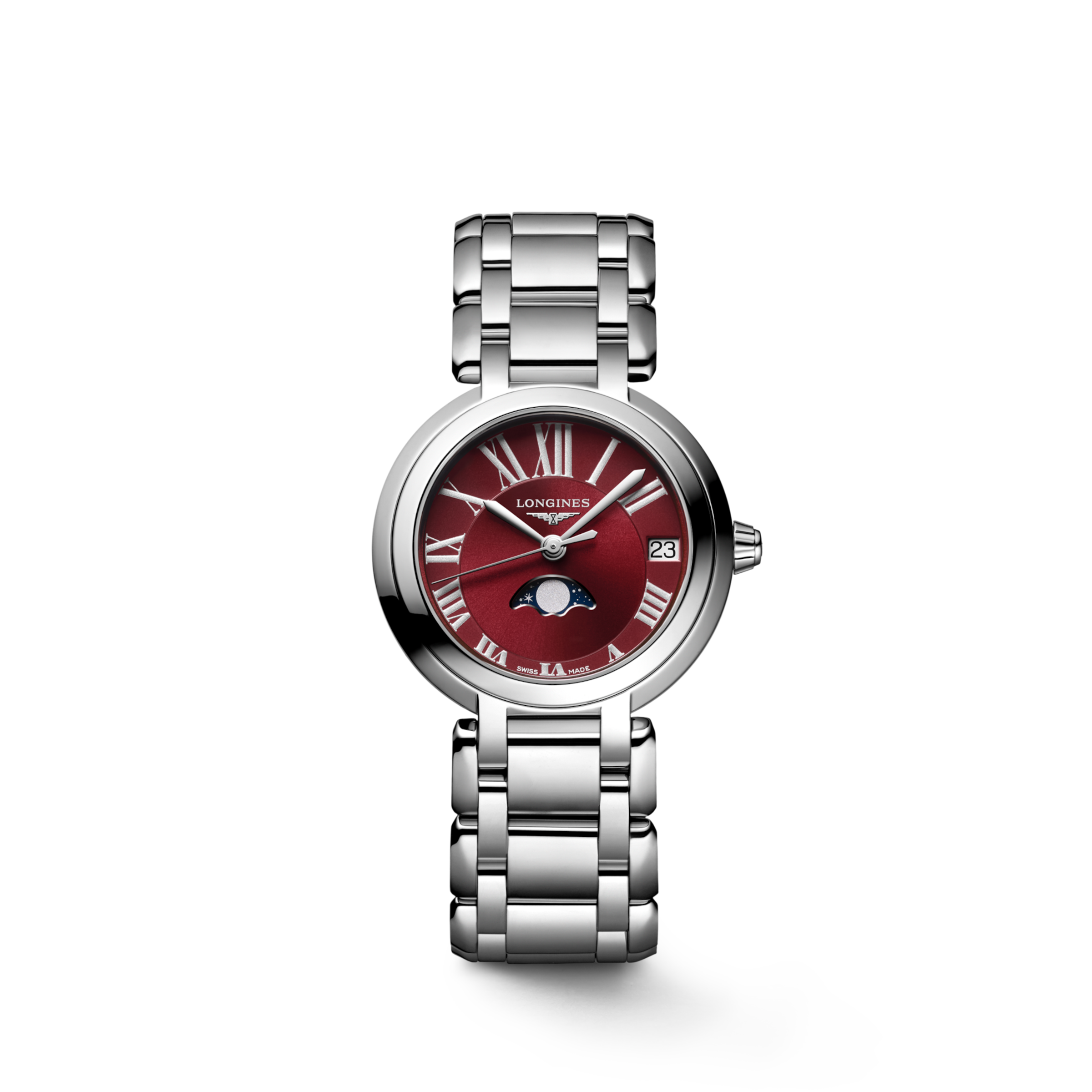 LONGINES PRIMALUNA MOONPHASE | Ø 30.50 mm, Bordeaux | L8.115.4.92.6 ...