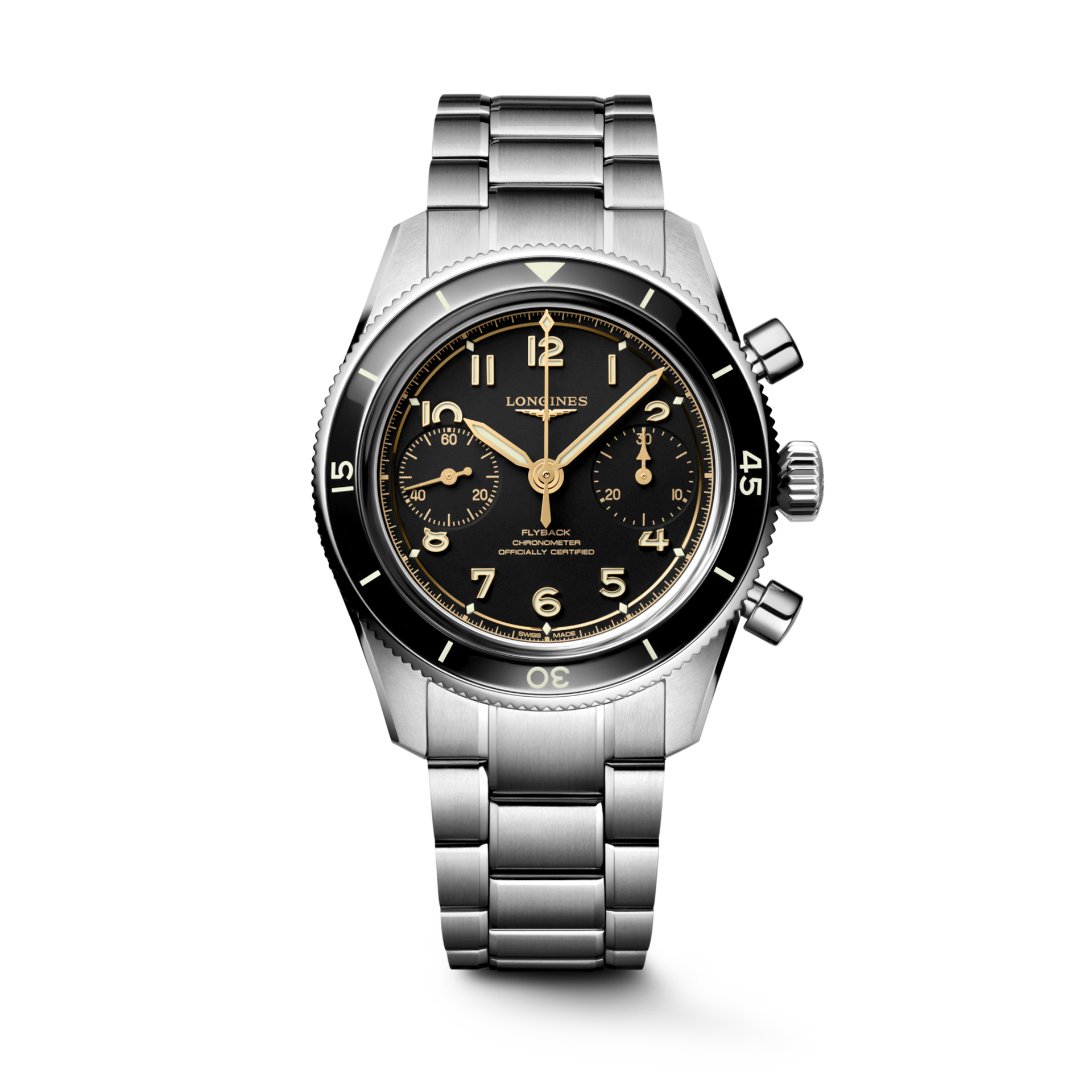 LONGINES SPIRIT PILOT FLYBACK Mechanical, Stainless Steel And Ceramic ...