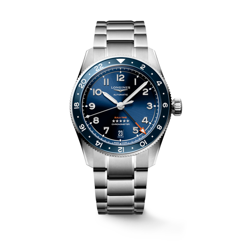 LONGINES SPIRIT ZULU TIME Automatic, Stainless Steel And Ceramic Bezel ...